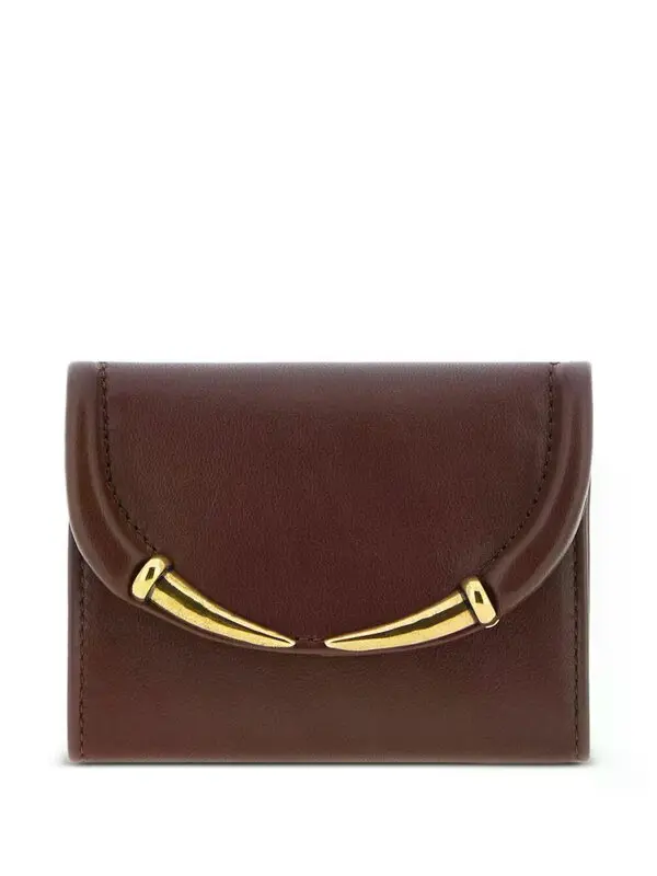 Roberto Cavalli Fang-embellished Wallet - Brown