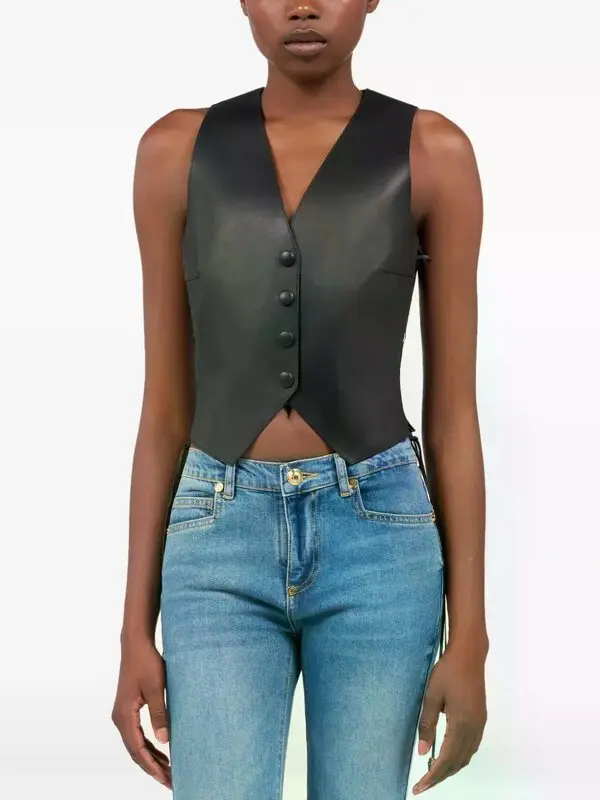 Roberto Cavalli Leather Waistcoat