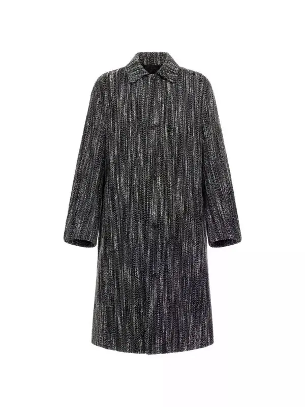 Roberto Cavalli Tweed Effect Single-breasted Coat