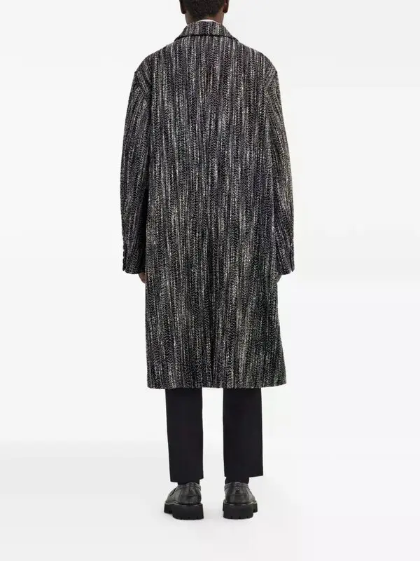 Roberto Cavalli Tweed Effect Single-breasted Coat