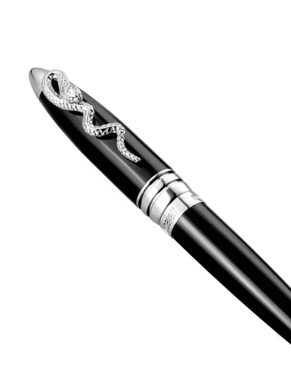 Roberto Cavalli Snake-embellished Logo-engraved Pen