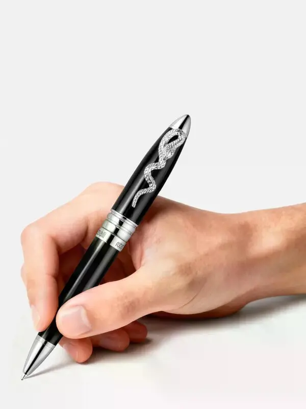 Roberto Cavalli Snake-embellished Logo-engraved Pen