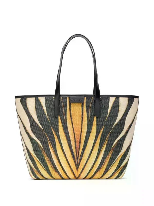 Roberto Cavalli Tiger-print Logo Patch Tote Bag
