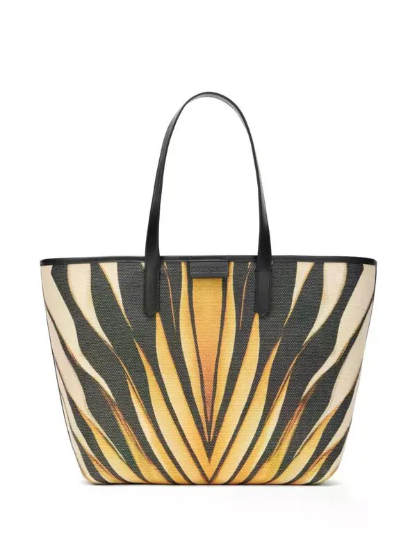 Roberto Cavalli Tiger-print Logo Patch Tote Bag