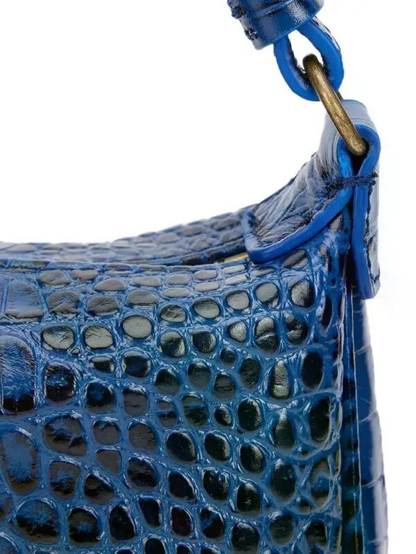 Roberto Cavalli Crocodile-effect Logo Plaque Shoulder Bag