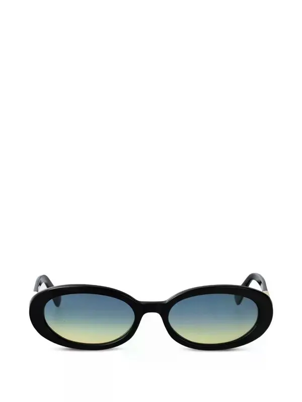 Longchamp Oval Frame Sunglasses - Black