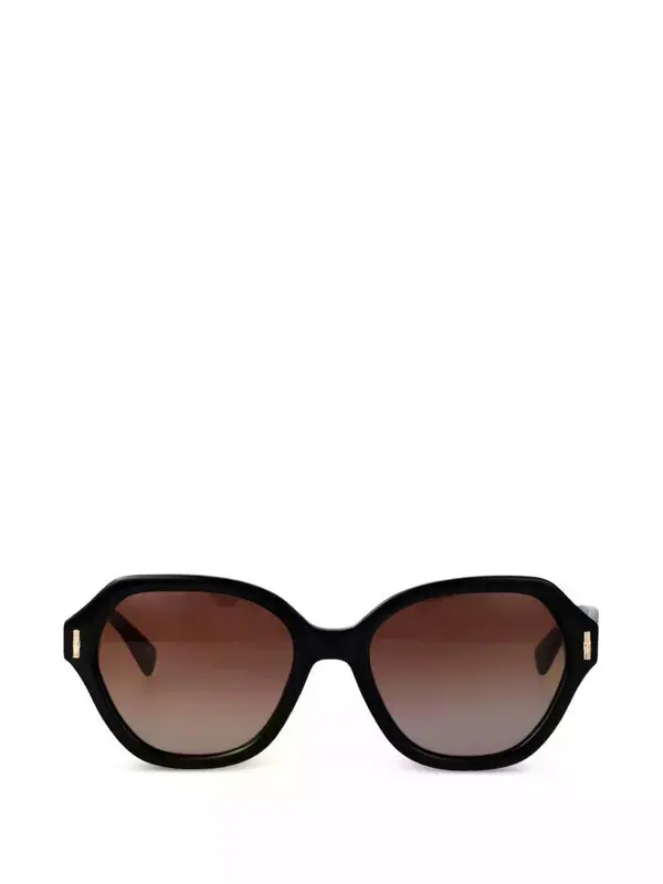 Longchamp Geometric Frame Sunglasses - Black