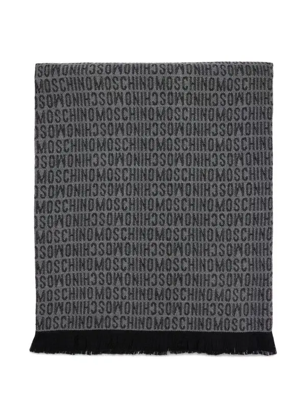 Moschino Logo-jacquard Wool Scarf