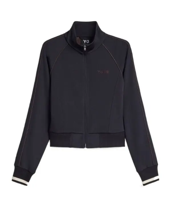Y3 Logo Embroidered Zip-up Sweatshirt