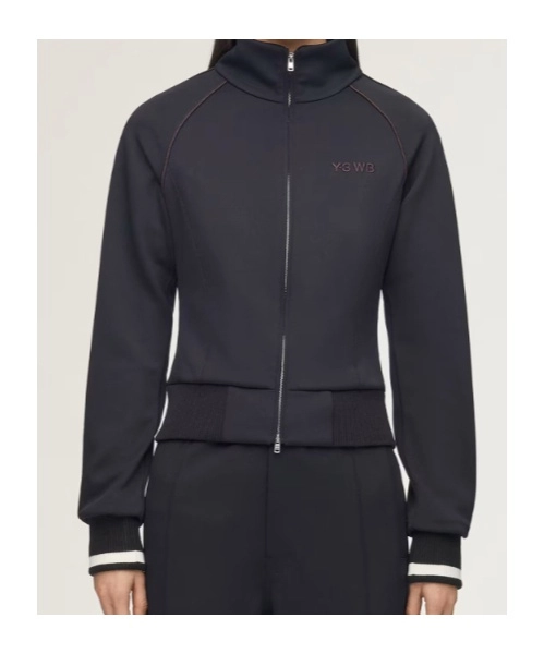 Y3 Logo Embroidered Zip-up Sweatshirt