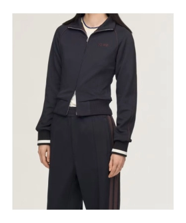 Y3 Logo Embroidered Zip-up Sweatshirt