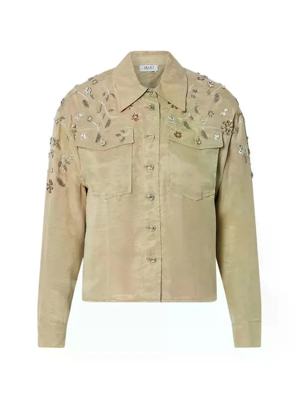 Liu Jo Bejewelled Appliqué Shirt