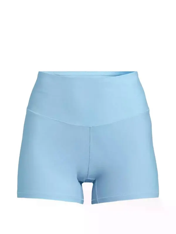 CASALL Logo-print High-waisted Shorts - Blue