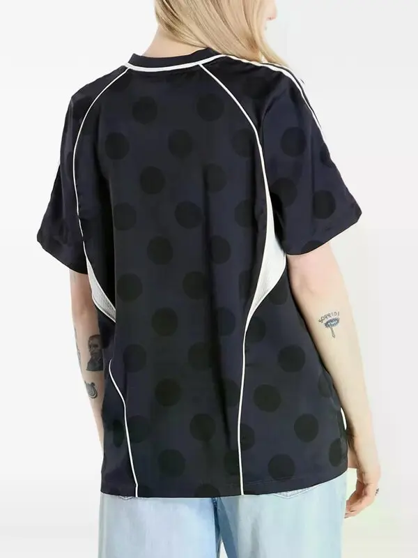 Adidas Polka-dot Mesh-panel T-shirt