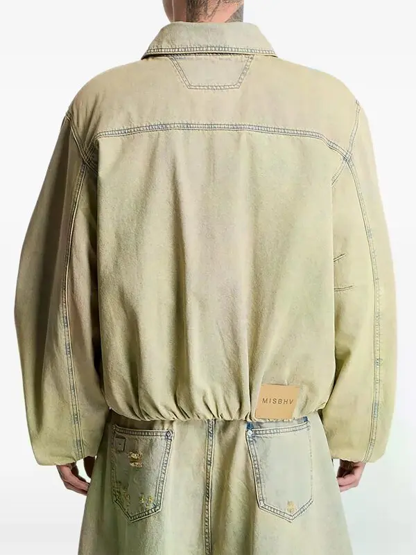MISBHV Sand-washed Bomber Denim Jacket