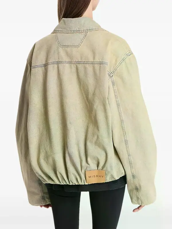 MISBHV Sand-washed Bomber Denim Jacket