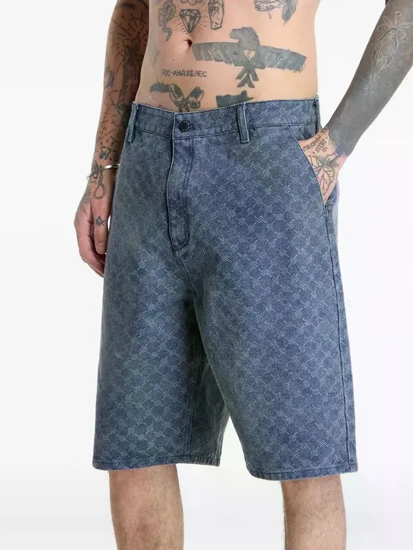 DAILY PAPER Monogram Print Washed Shorts