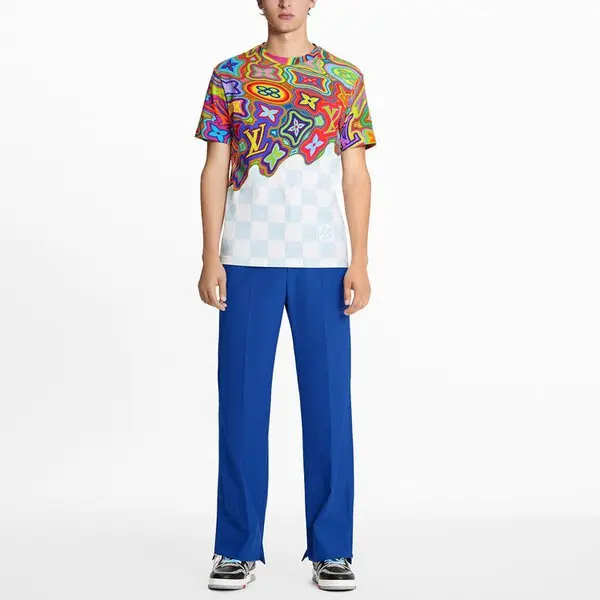 LOUIS VUITTON Ss21 Monogram Dissolved Printed Crewneck Pullover Short Sleeve For Floral