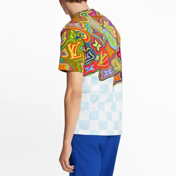 LOUIS VUITTON Ss21 Monogram Dissolved Printed Crewneck Pullover Short Sleeve For Floral