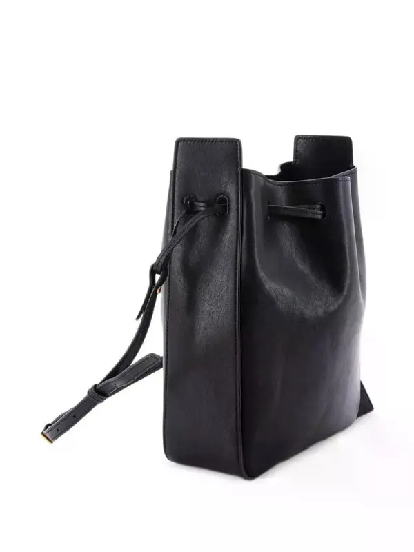 Saint Laurent Convertible Leather Bucket Bag