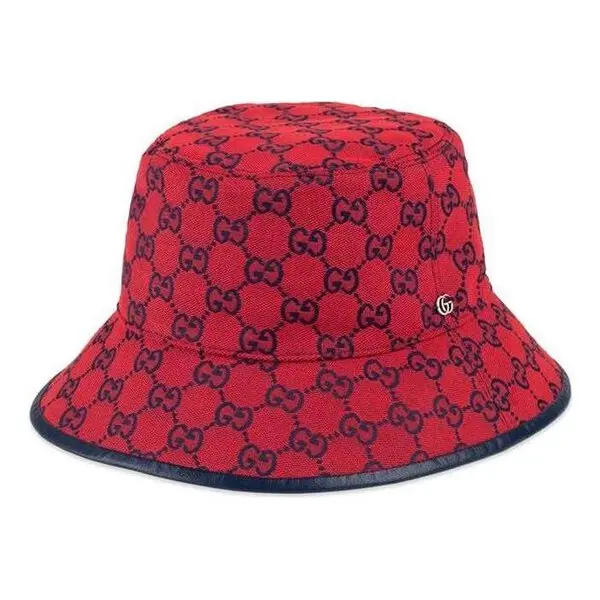Gucci Gg Monogram Multicolor Reversible Bucket Hat 'red Blue - Red/navy