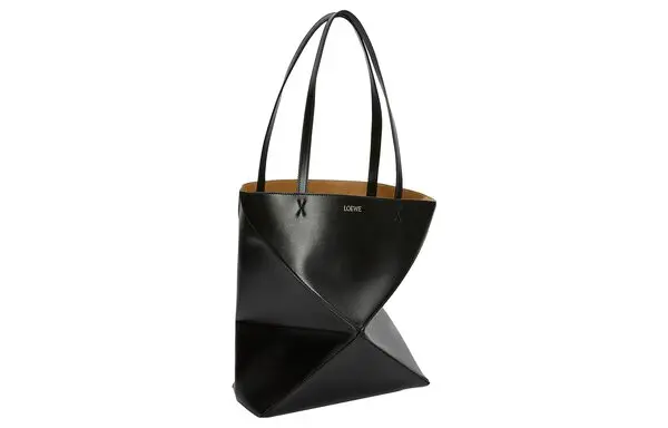 Loewe Medium Puzzle Fold Tote - Black
