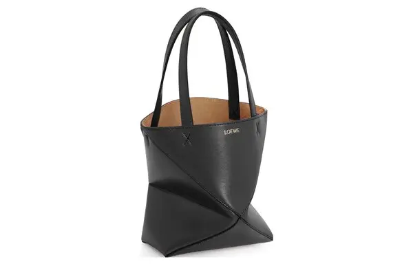 Loewe Mini Puzzle Fold Tote - Black