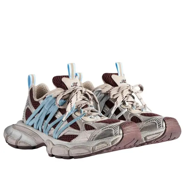 Balenciaga 3xl Interlace Sneakers - Brown/beige/blue