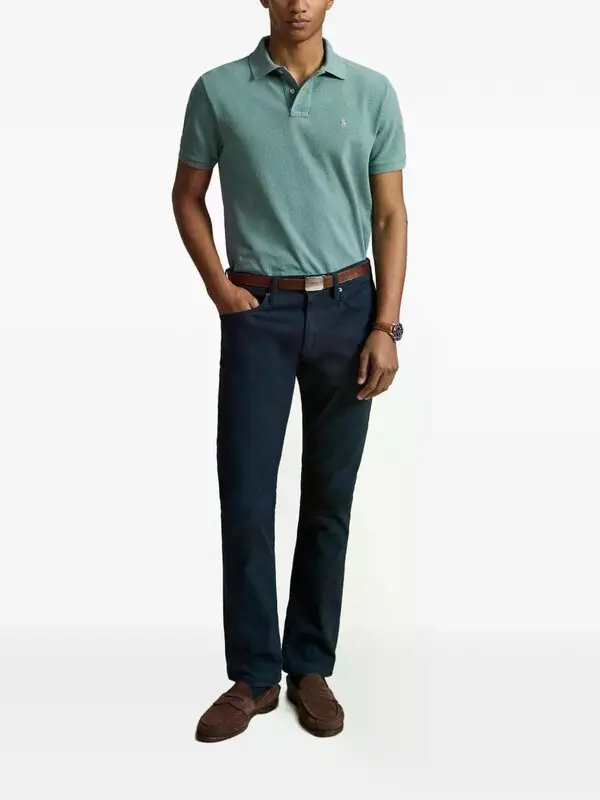 Polo Ralph Lauren Embroidered Pony Mesh Polo Shirt - Green