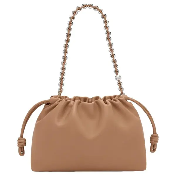 Loewe Medium Flamenco Bag In Nappa Lambskin - Mocha