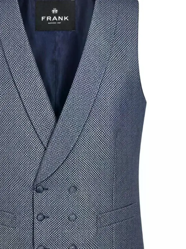 FRANKS Double-breasted Textured Waistcoat