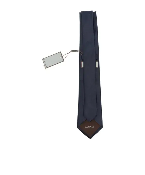 Canali Pointed Neck Tie - Black
