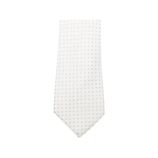 Canali Pointed Neck Tie - White