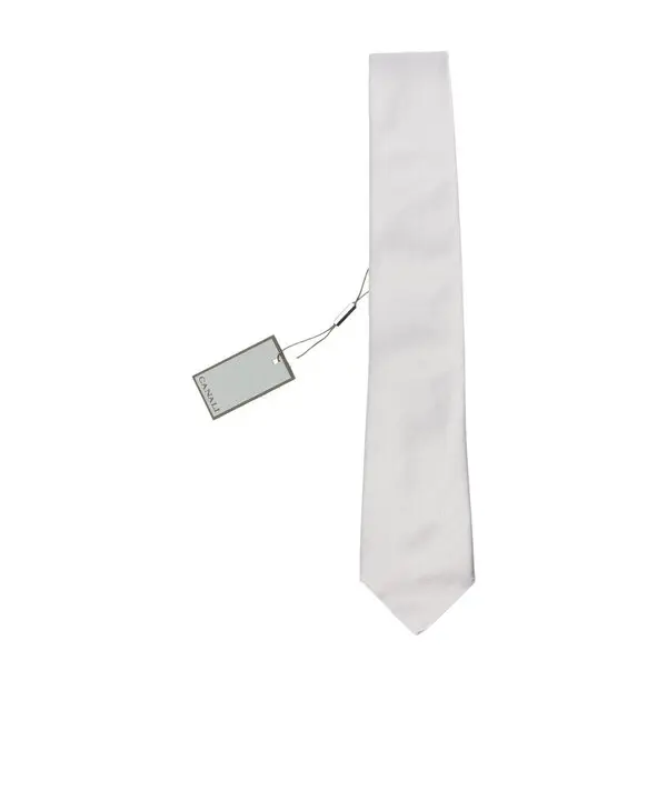 Canali Pointed Tie - White