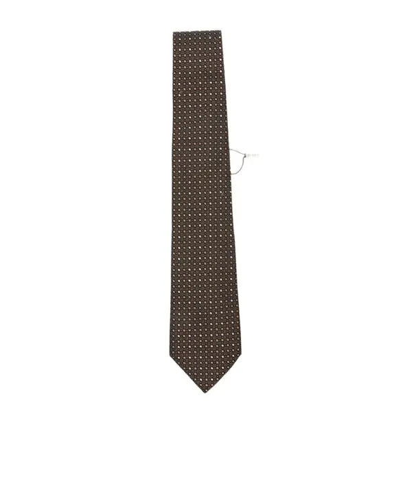 Canali Pointed Tie - Brown