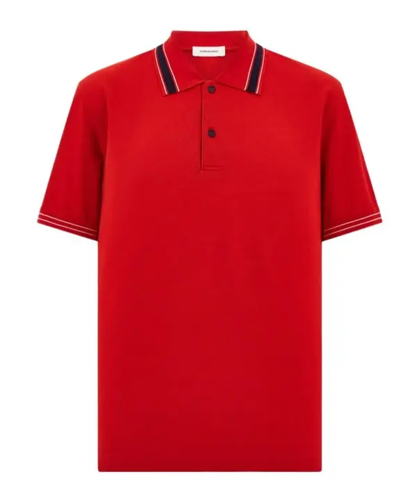 FERRAGAMO Short-sleeved Polo Shirt - Red