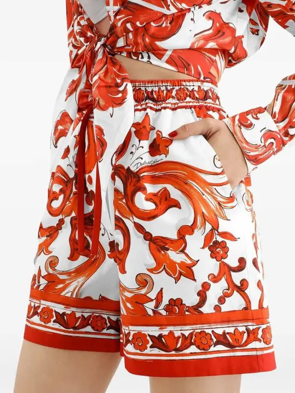 Dolce & Gabbana Printed Drawstring Shorts