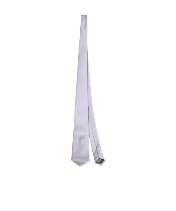 Canali Silk Woven Tie - White