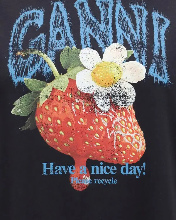 GANNI Strawberry Graphic T-shirt