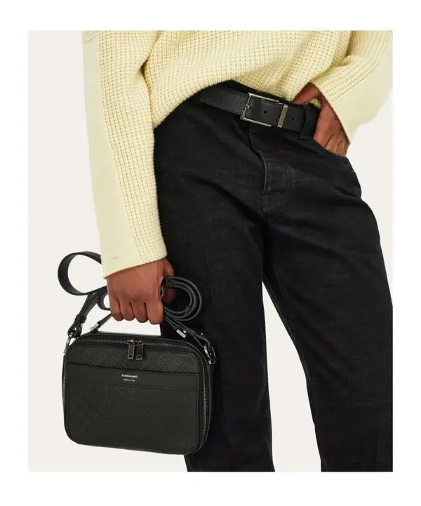 FERRAGAMO Gancini Monogram Shoulder Bag