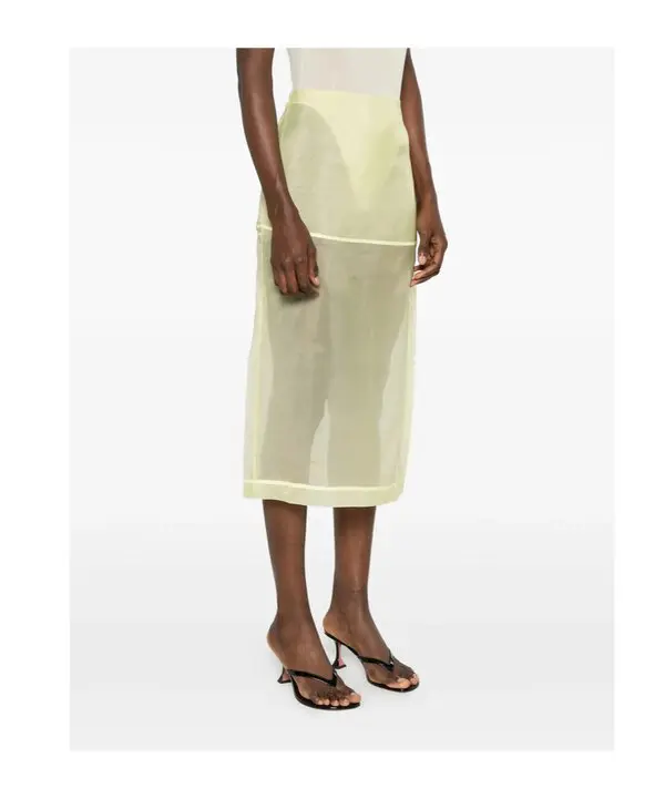 THE FRANKIE SHOP Paneled Straight Hem Midi Skirt