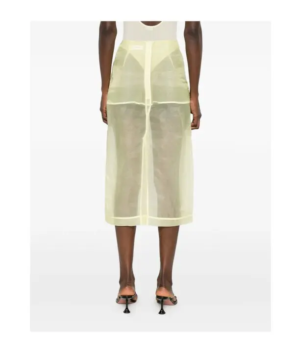 THE FRANKIE SHOP Paneled Straight Hem Midi Skirt