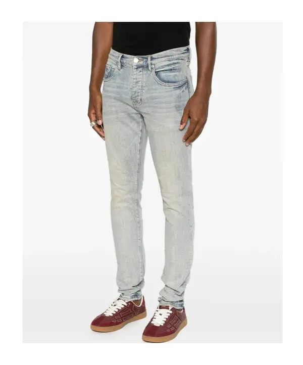 PURPLE BRAND Slim Fit Light Wash Jeans