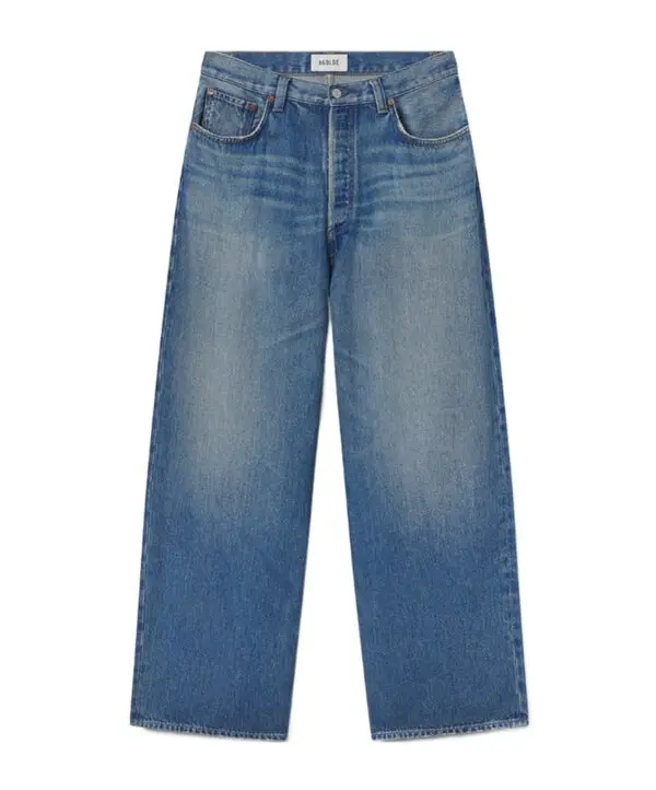 AGOLDE Flyweight Baggy-fit Faded Denim Jeans