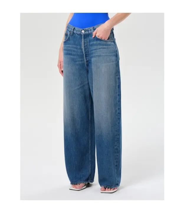 AGOLDE Flyweight Baggy-fit Faded Denim Jeans