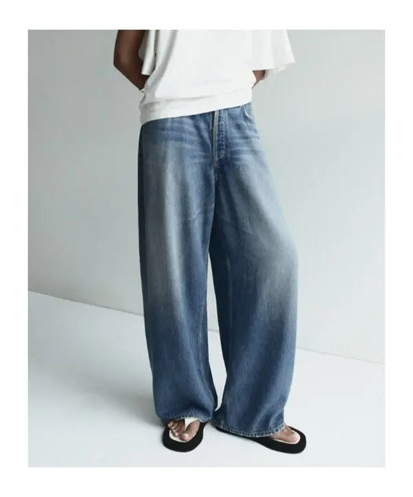 AGOLDE Flyweight Baggy-fit Faded Denim Jeans