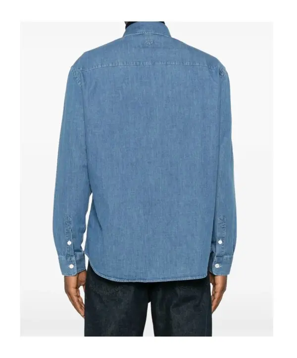 Canali Chest-pocket Denim Shirt