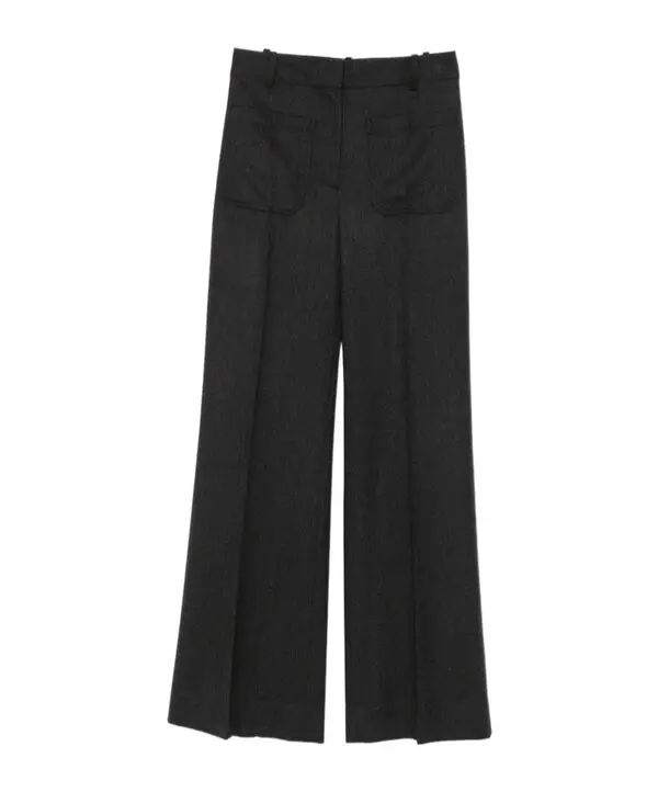 Victoria Beckham Alina High-waisted Wide-leg Trousers - Black