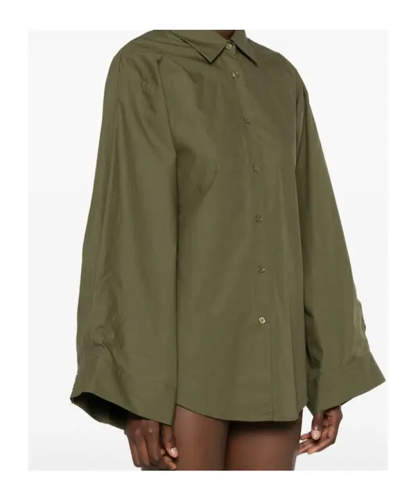 THE FRANKIE SHOP Long Sleeve Shirt With Embroidered Logo