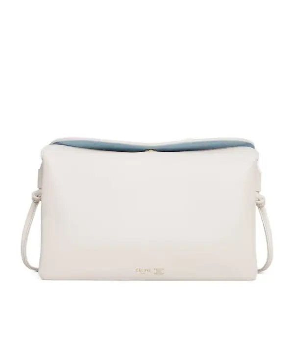 Celine Trio Flap In Smooth Lambskin - Rice
